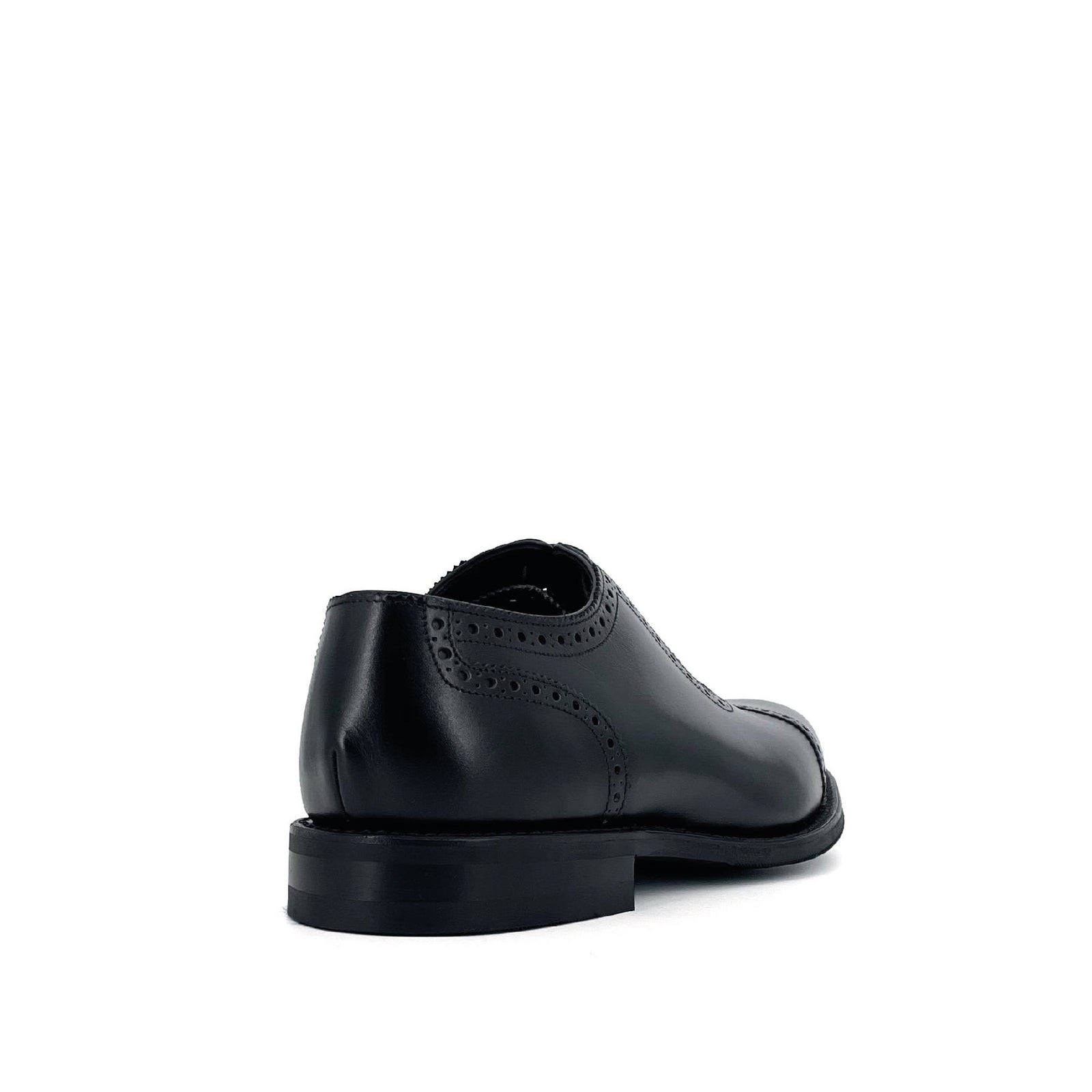 Loake 1880 Fleet Black Calf Semi-Brogue Oxford - SKOBAREN